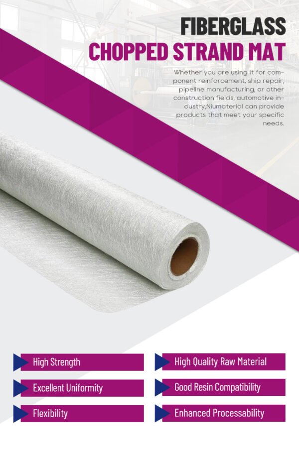 High Performance Fiberglass Chopped Strand Mat For Wall Covering ...